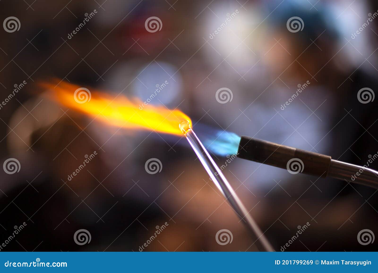 Bursting Fire from a Gas Burner from a Gas Cylinder Stock Image - Image ...
