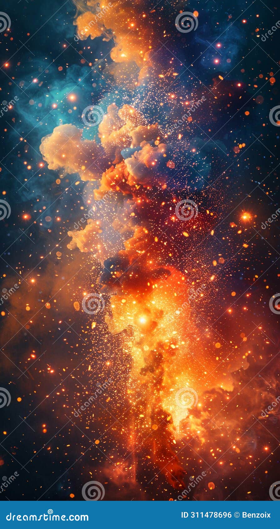 Bursting Firecracker in Sky Stock Photo - Image of mesmerize, sparkler ...