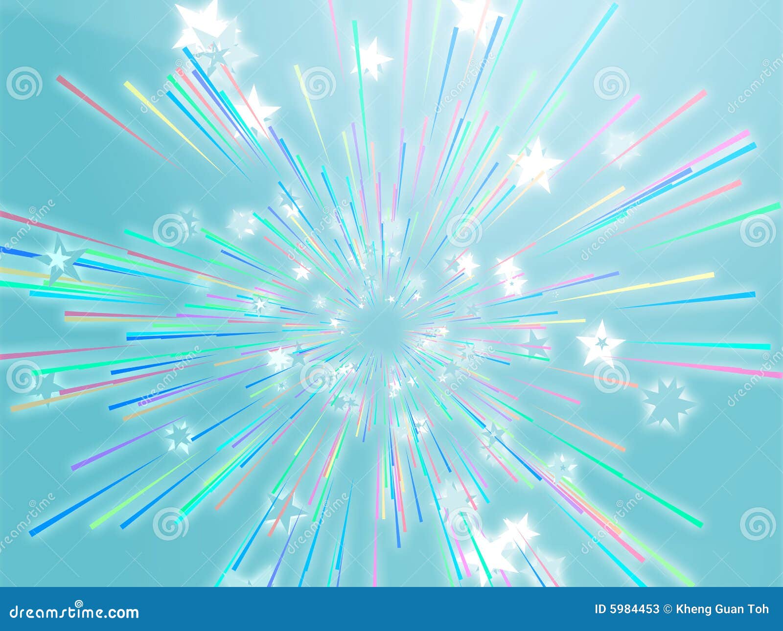 Bursting Flying Stars Illustration Stock Illustration - Illustration of ...