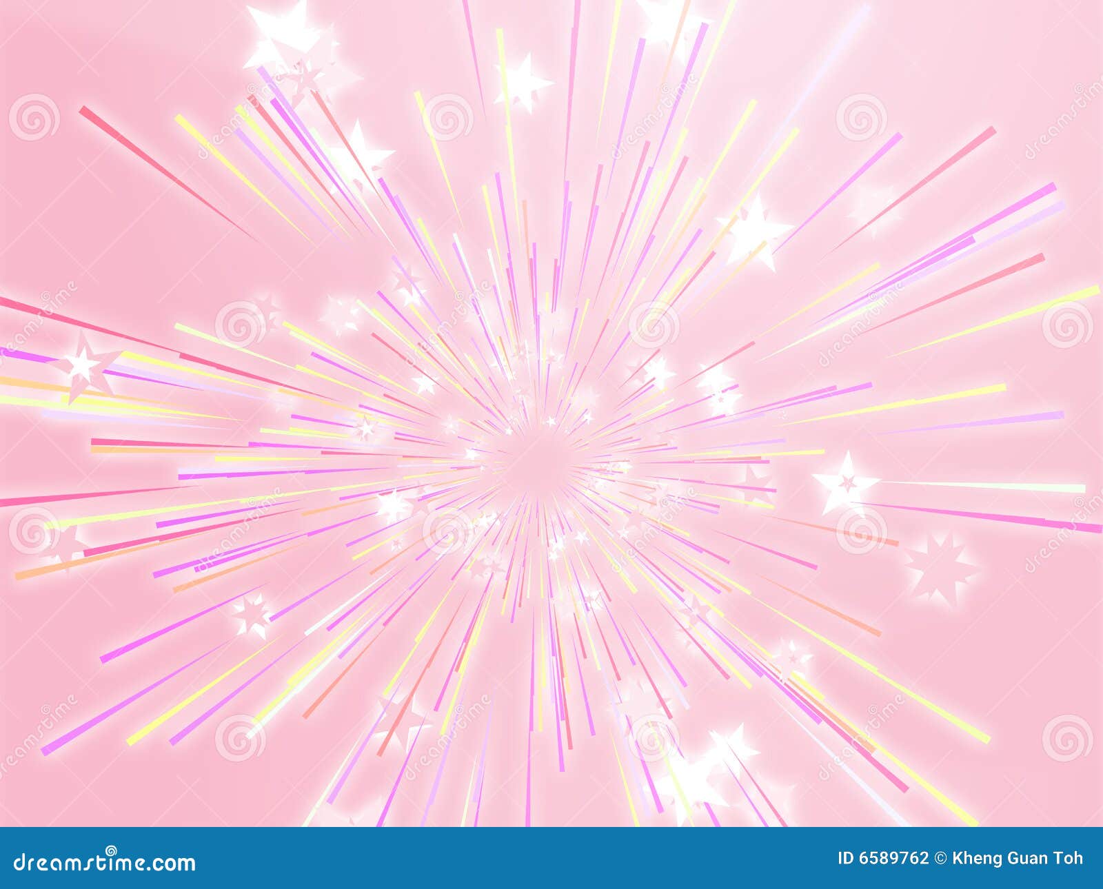 Bursting Flying Stars Illustration Stock Illustration - Illustration of ...