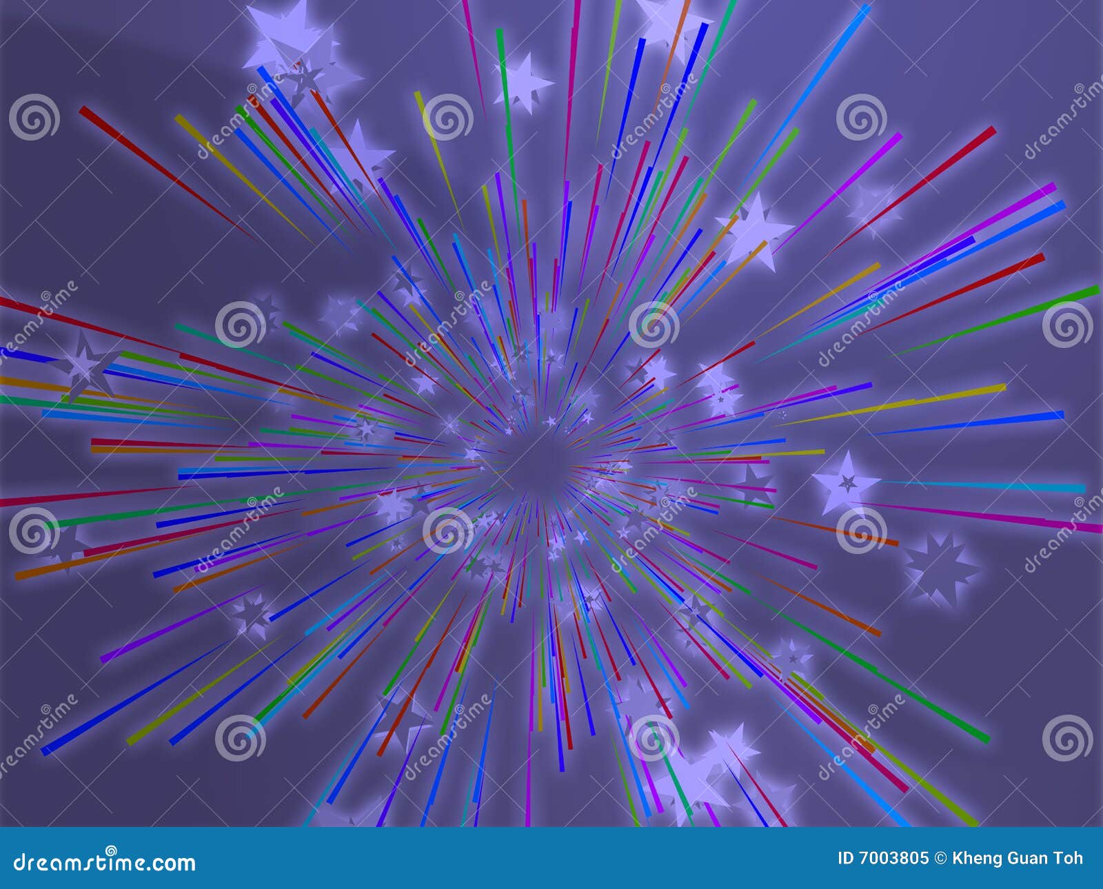 Bursting Flying Stars Illustration Stock Illustration - Illustration of ...