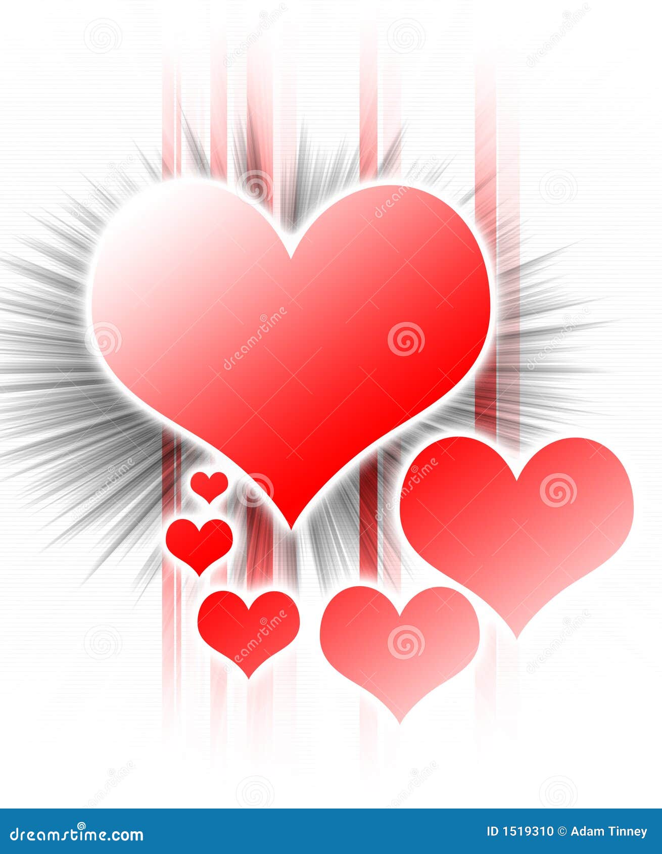 Bursting Heart Design on White Stock Illustration - Illustration of ...