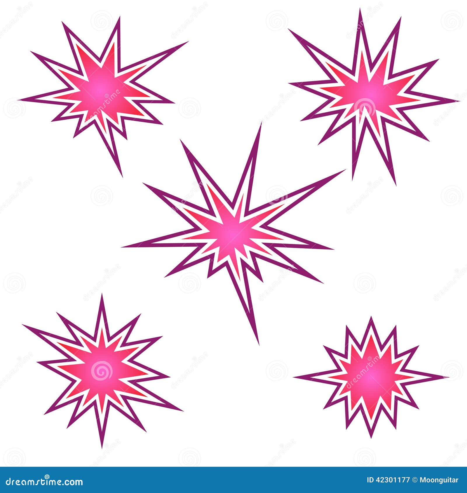 Bursting Icon Set, Bursting Star, Vector Stock Vector - Illustration of ...