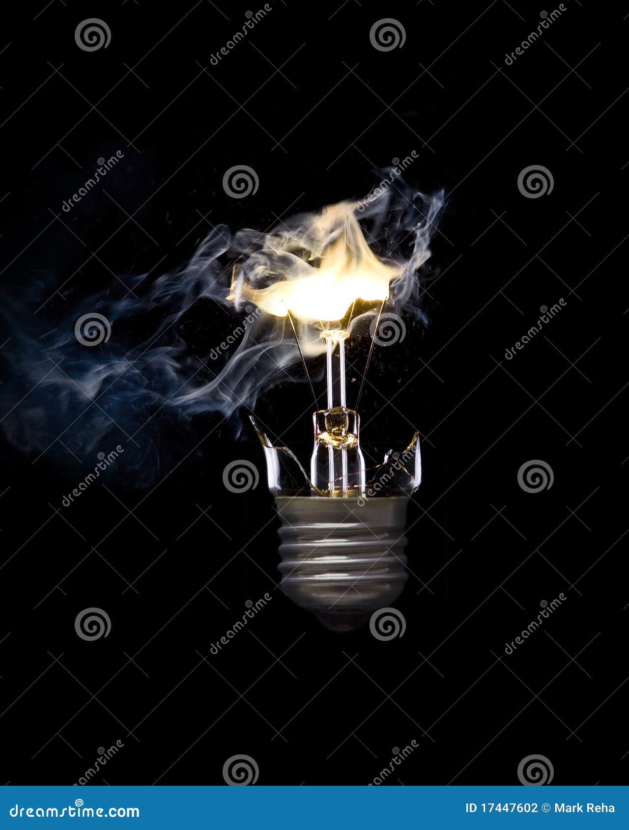 Bursting light bulb stock photo. Image of revolutionary - 17447602