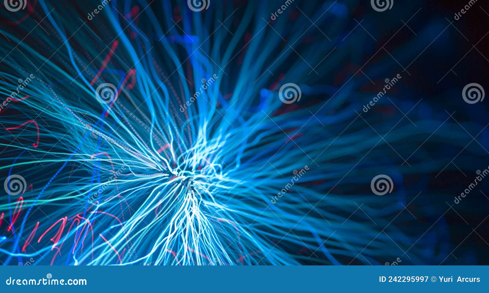 Bursting into Light. Illustration of Beams of Light Against a Dark ...