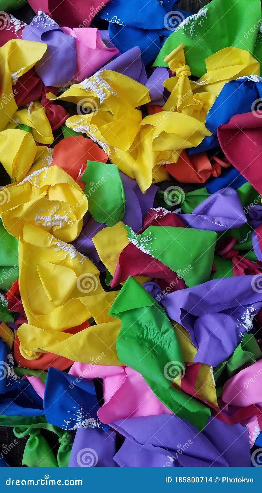 Broken air balloon stock photo. Image of design, multicolored - 185800714