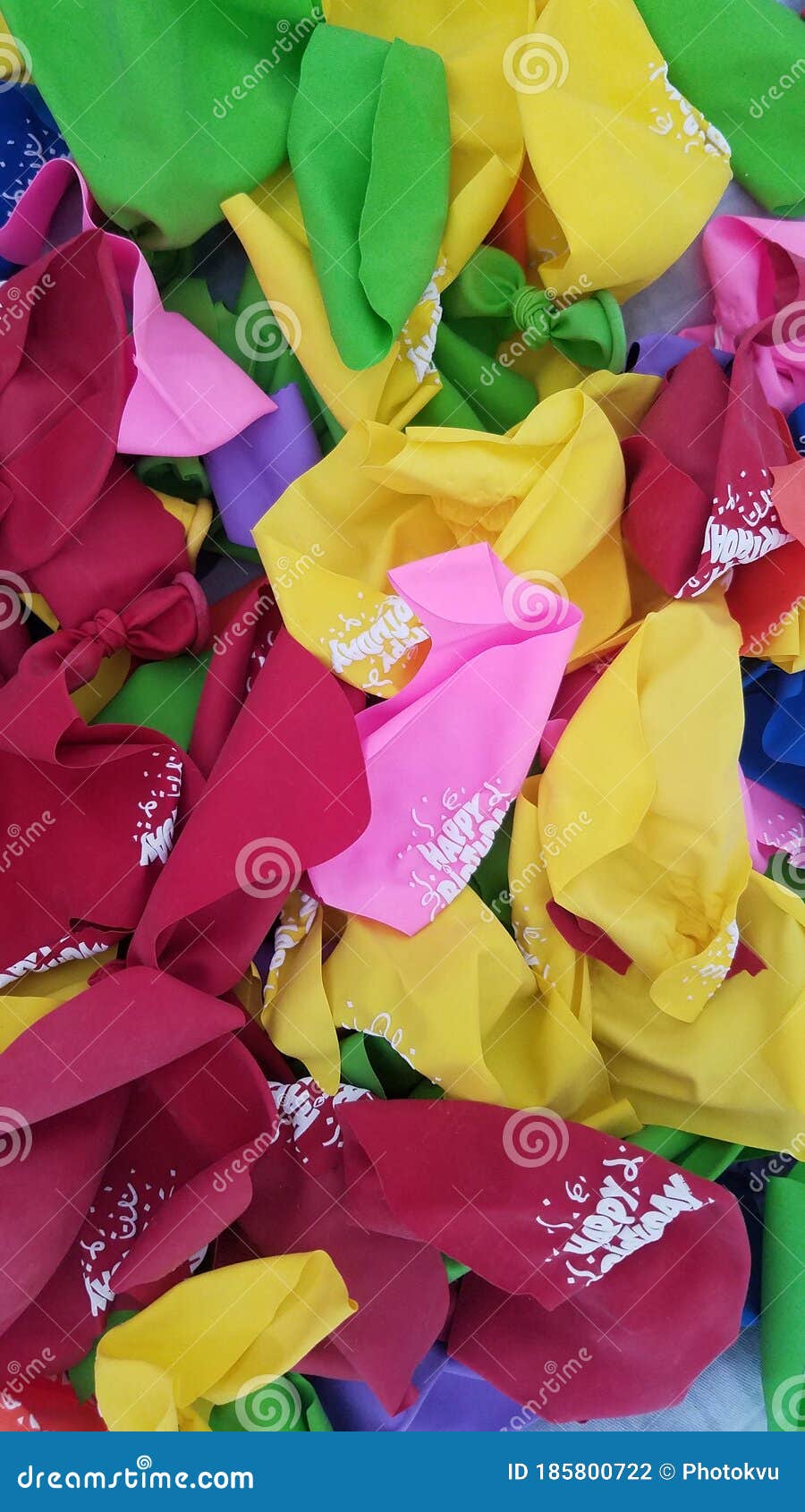 Broken air balloon stock photo. Image of lying, bright - 185800722