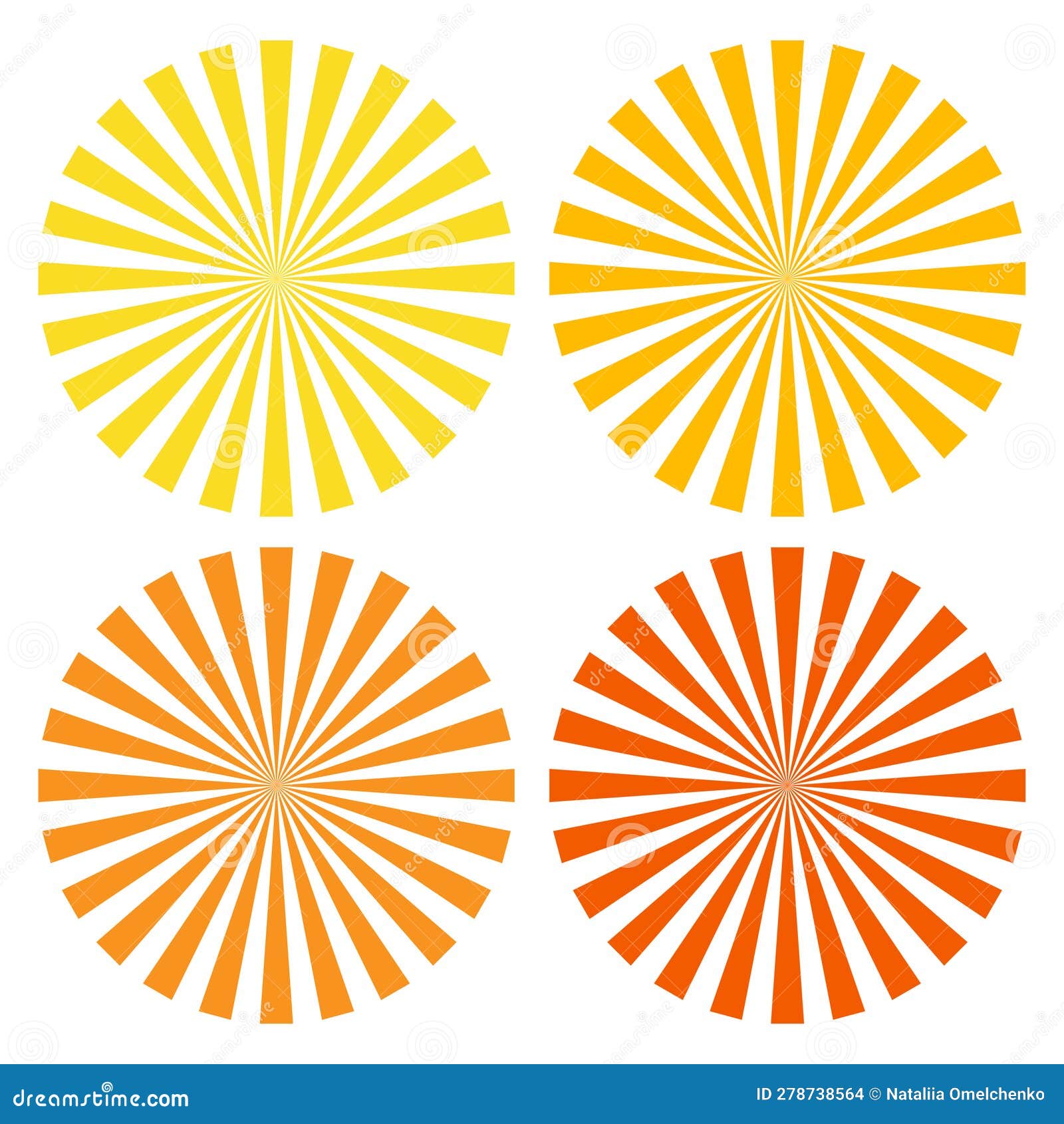 Bursting Rays Sunrise. Radial Sun Burst Vector Illustration Stock ...