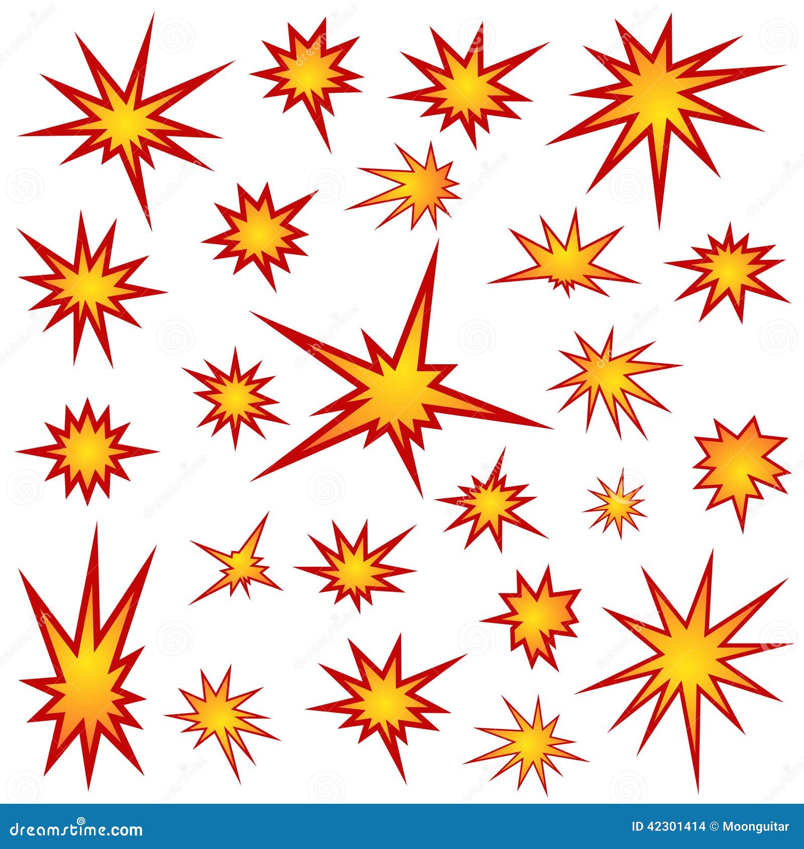 Bursting star set, vector stock vector. Illustration of shine - 42301414