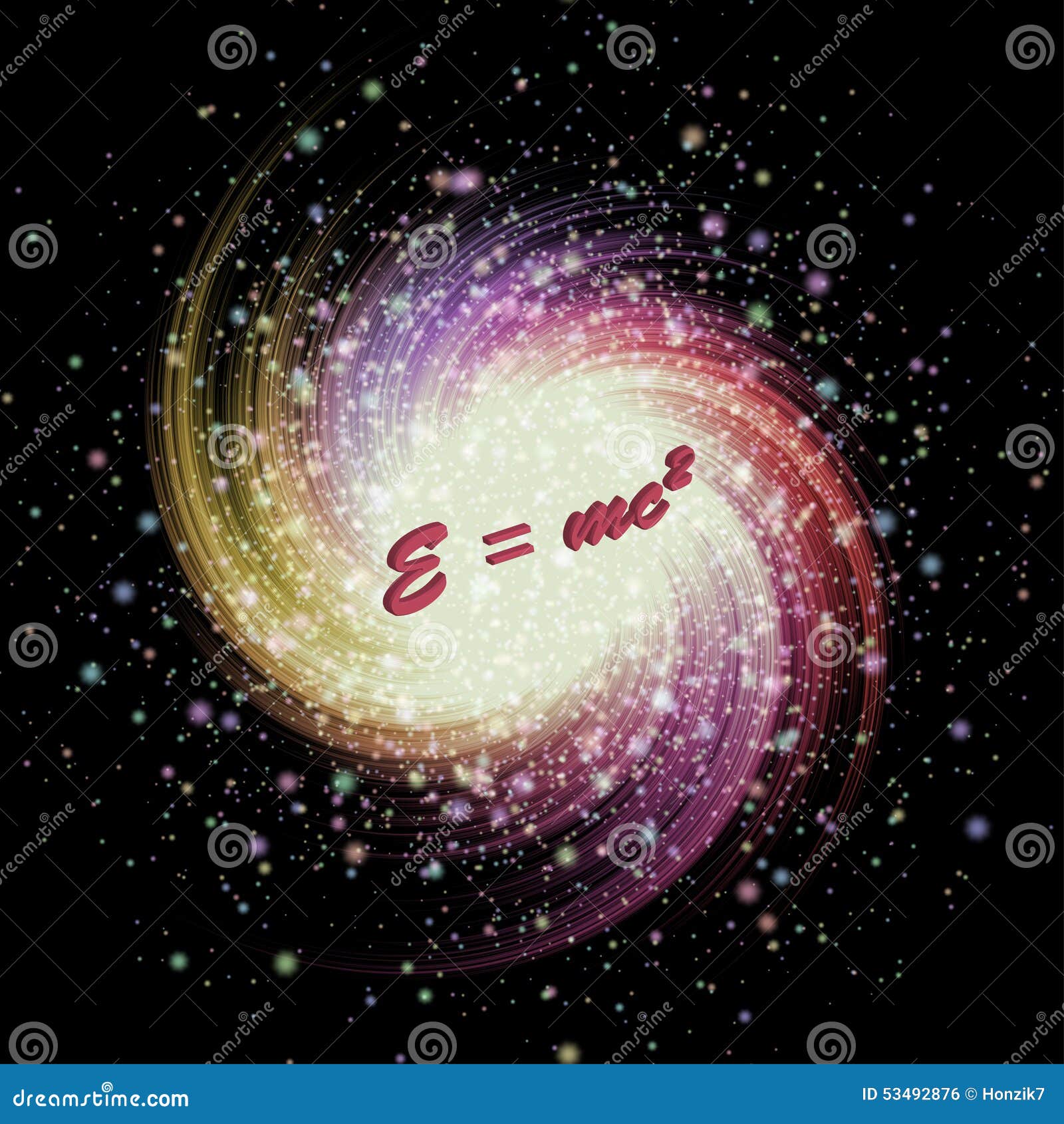 Theory Of Relativity Vector Icon On White Background. Flat Vector ...