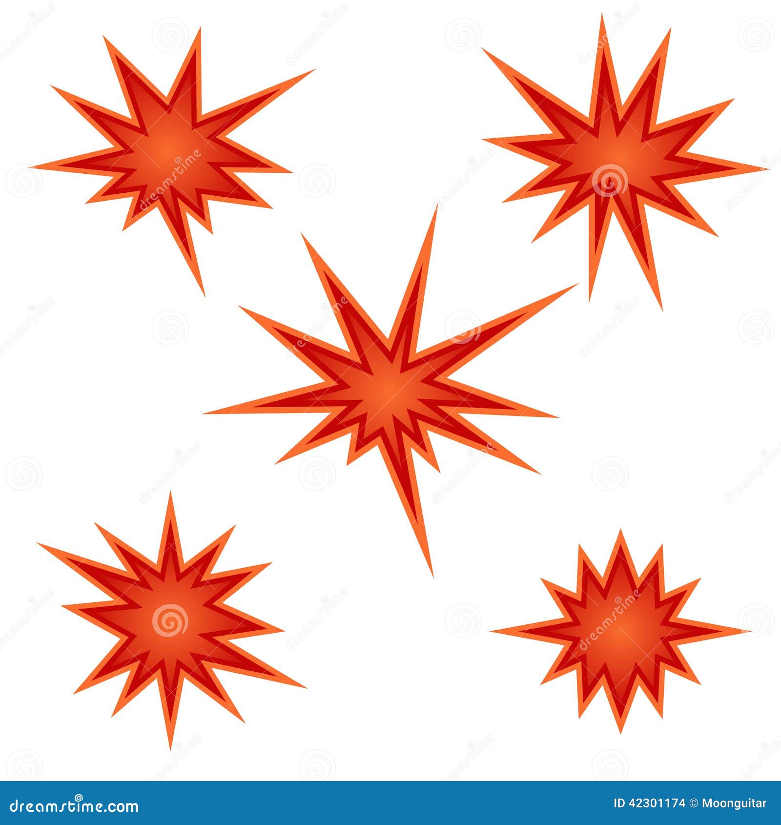 Bursting Stars, Vector Illustration Stock Vector - Illustration of boom ...