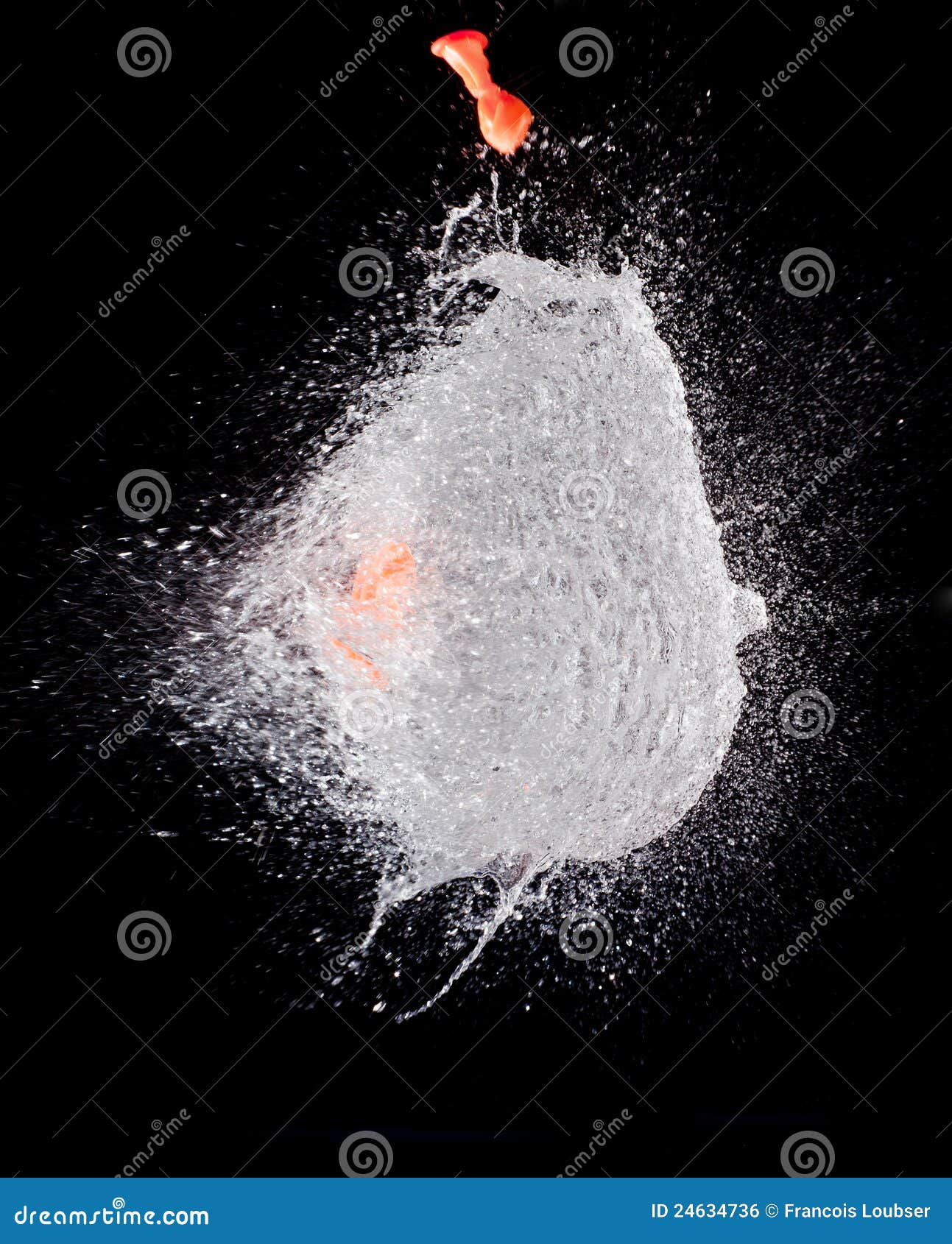 Bursting water balloon stock photo. Image of motion, capture - 24634736