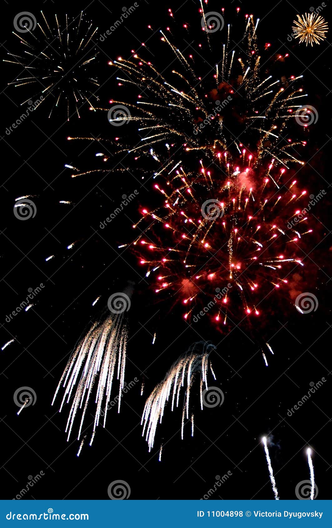 Bursts of fireworks stock photo. Image of fireworks, fire - 11004898