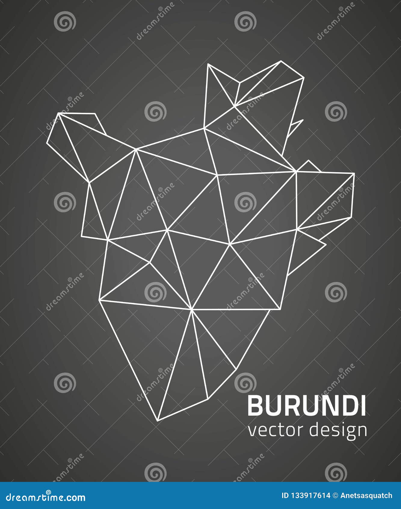 Burundi Map Black Silhouette Country Map Isolated On White Background
