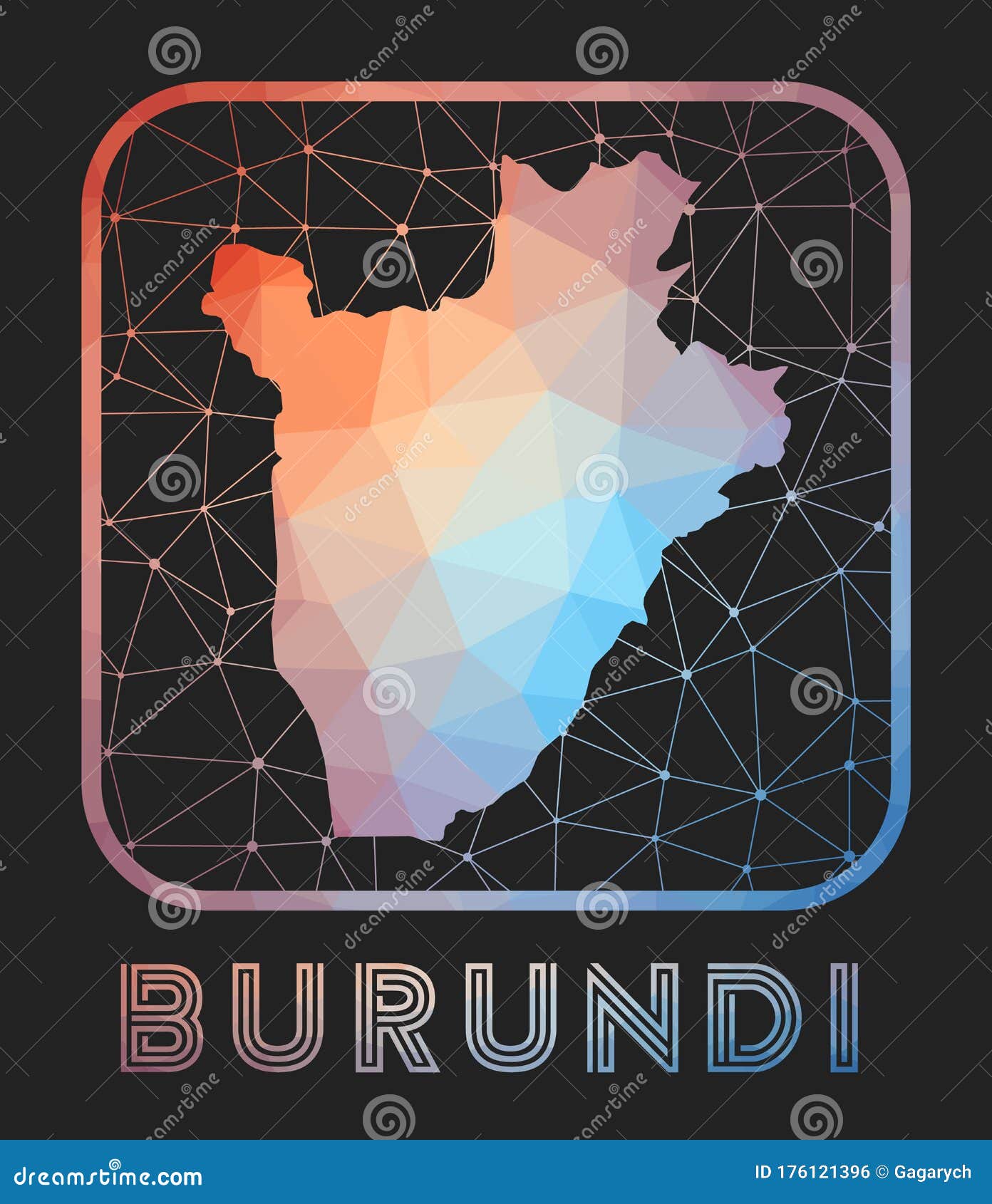 Burundi map design. stock vector. Illustration of eastern - 176121396