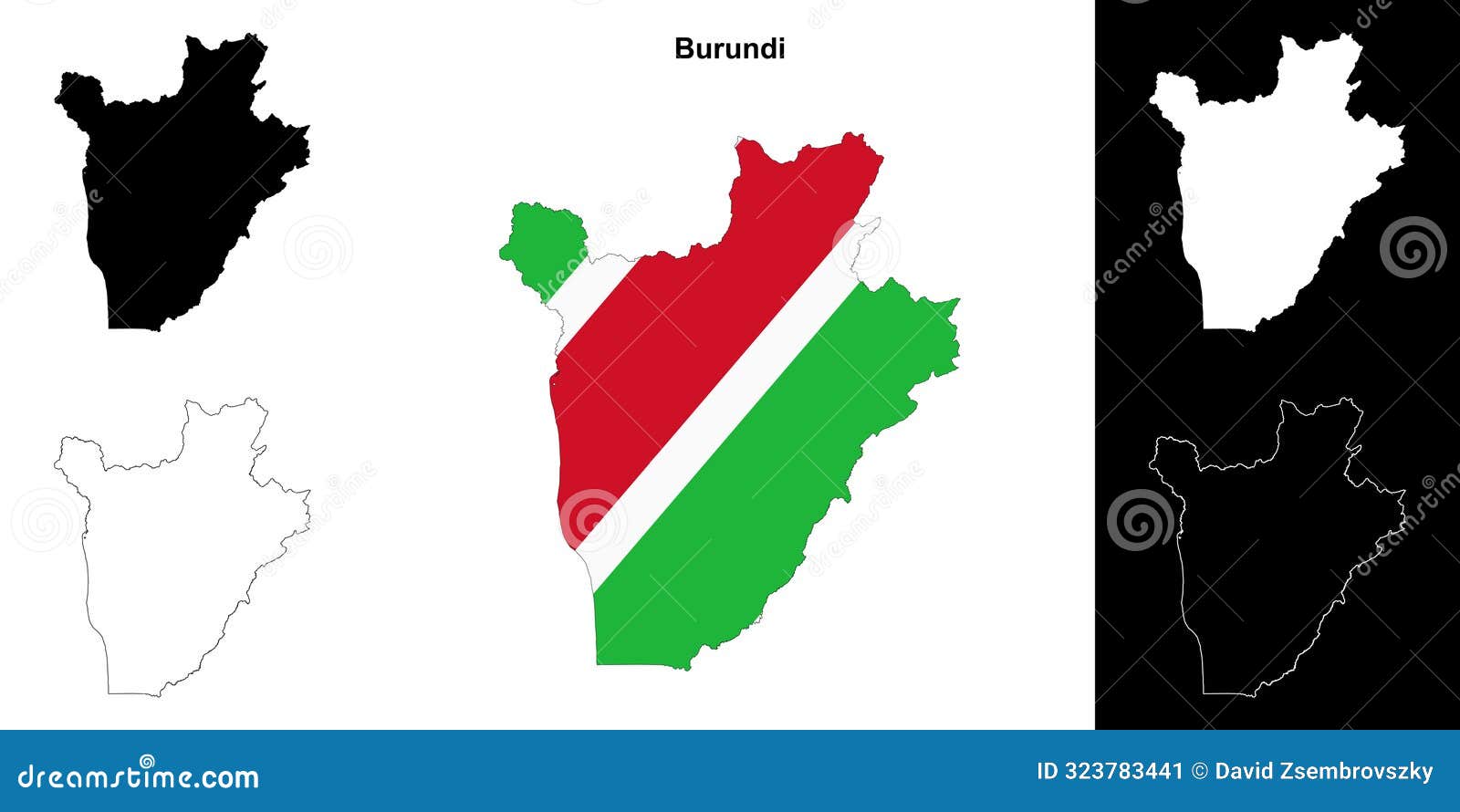 Burundi outline map stock vector. Illustration of icon - 323783441