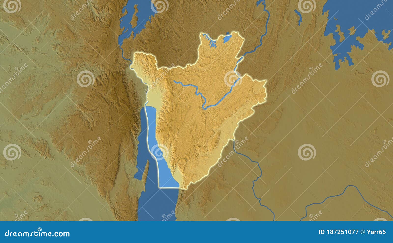 Burundi - Physical. Composition Stock Illustration - Illustration of ...