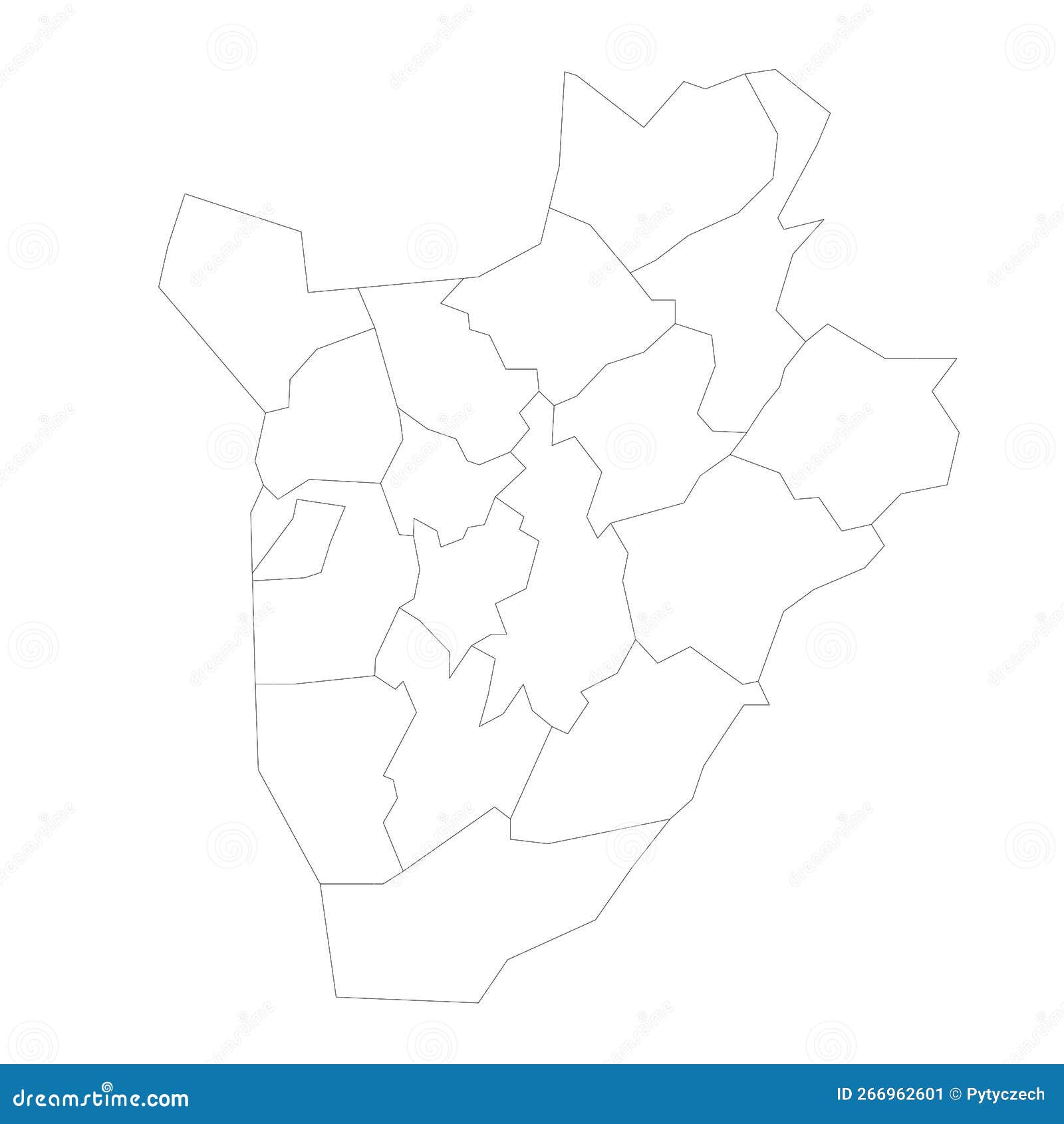 Burundi Political Map of Administrative Divisions Stock Illustration ...