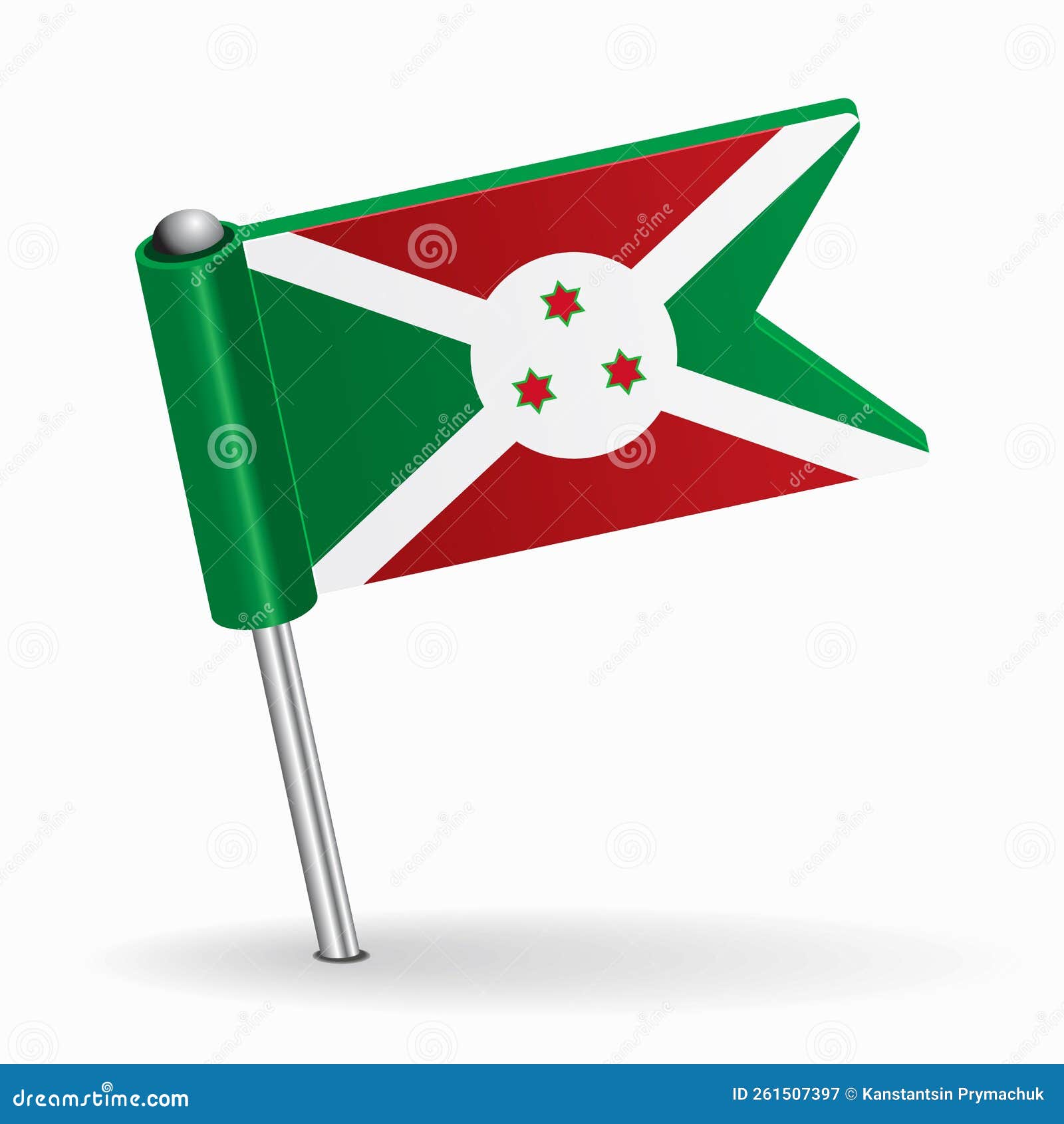 Burundian Flag Map Pointer Layout. Vector Illustration. Stock Vector ...