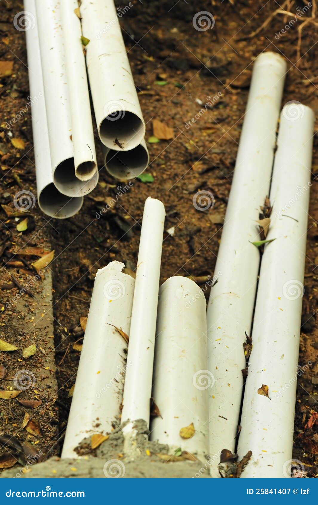 Bury communication pipes stock image. Image of dirt, network - 25841407