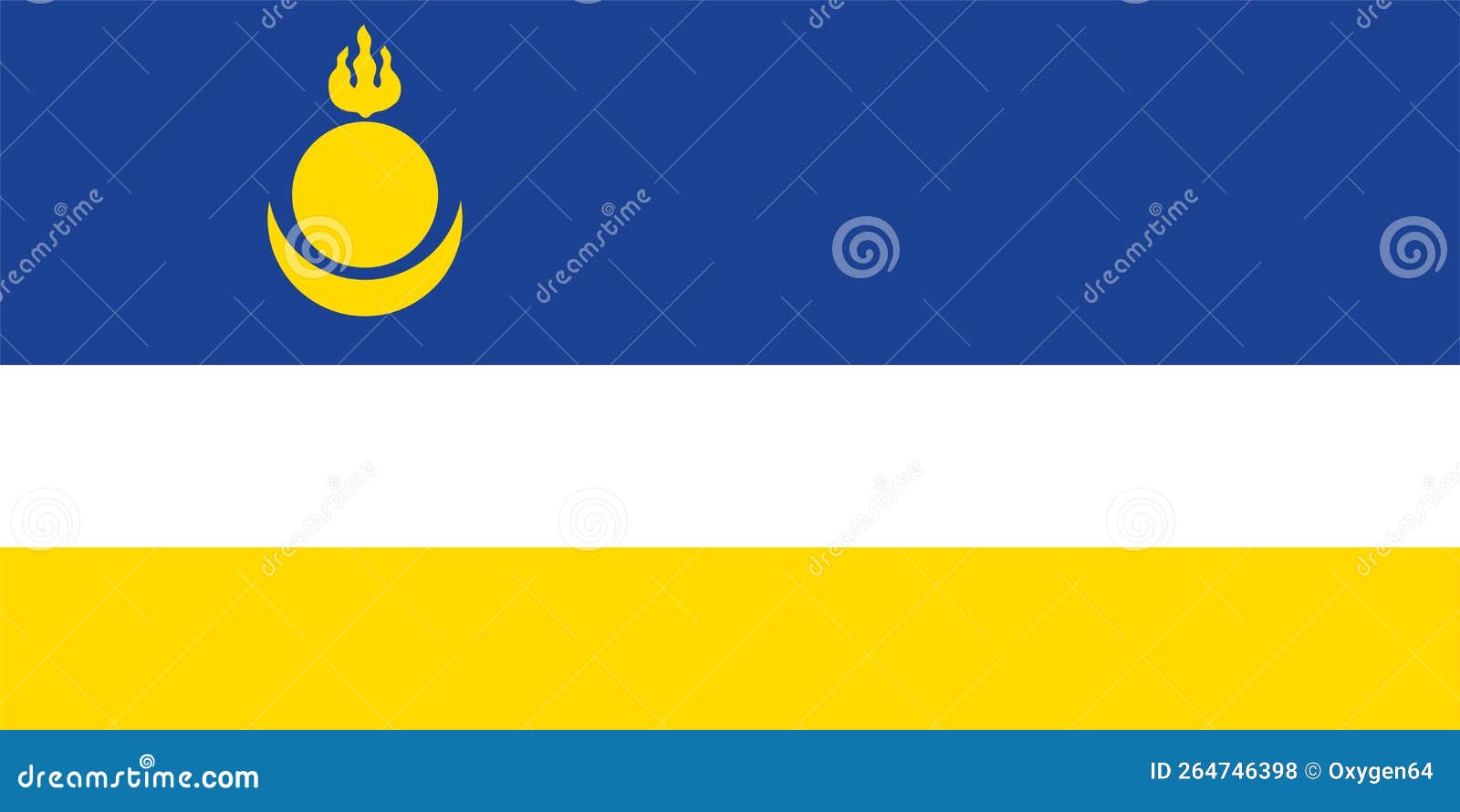 Buryatia officially flag stock vector. Illustration of vector - 264746398