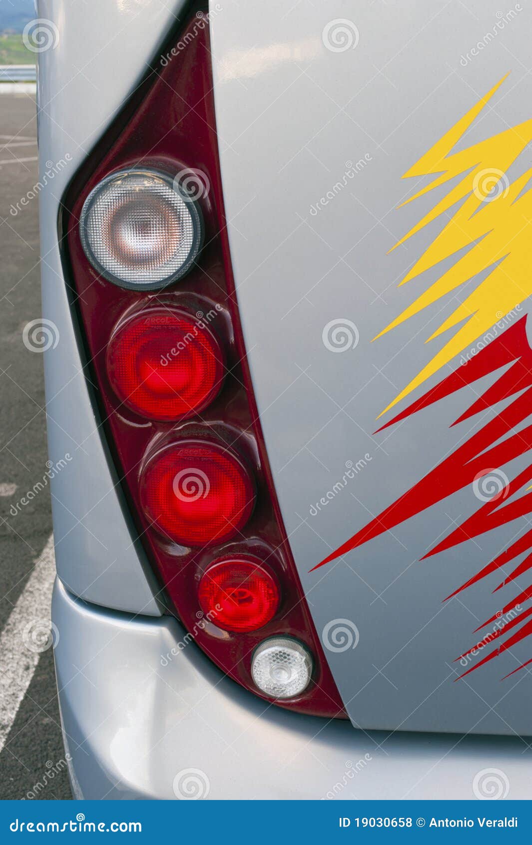 Bus stock photo. Image of lamp, glass, modern, close - 19030658