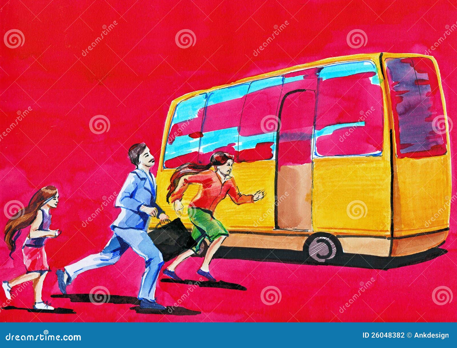 Clipart run over by a bus