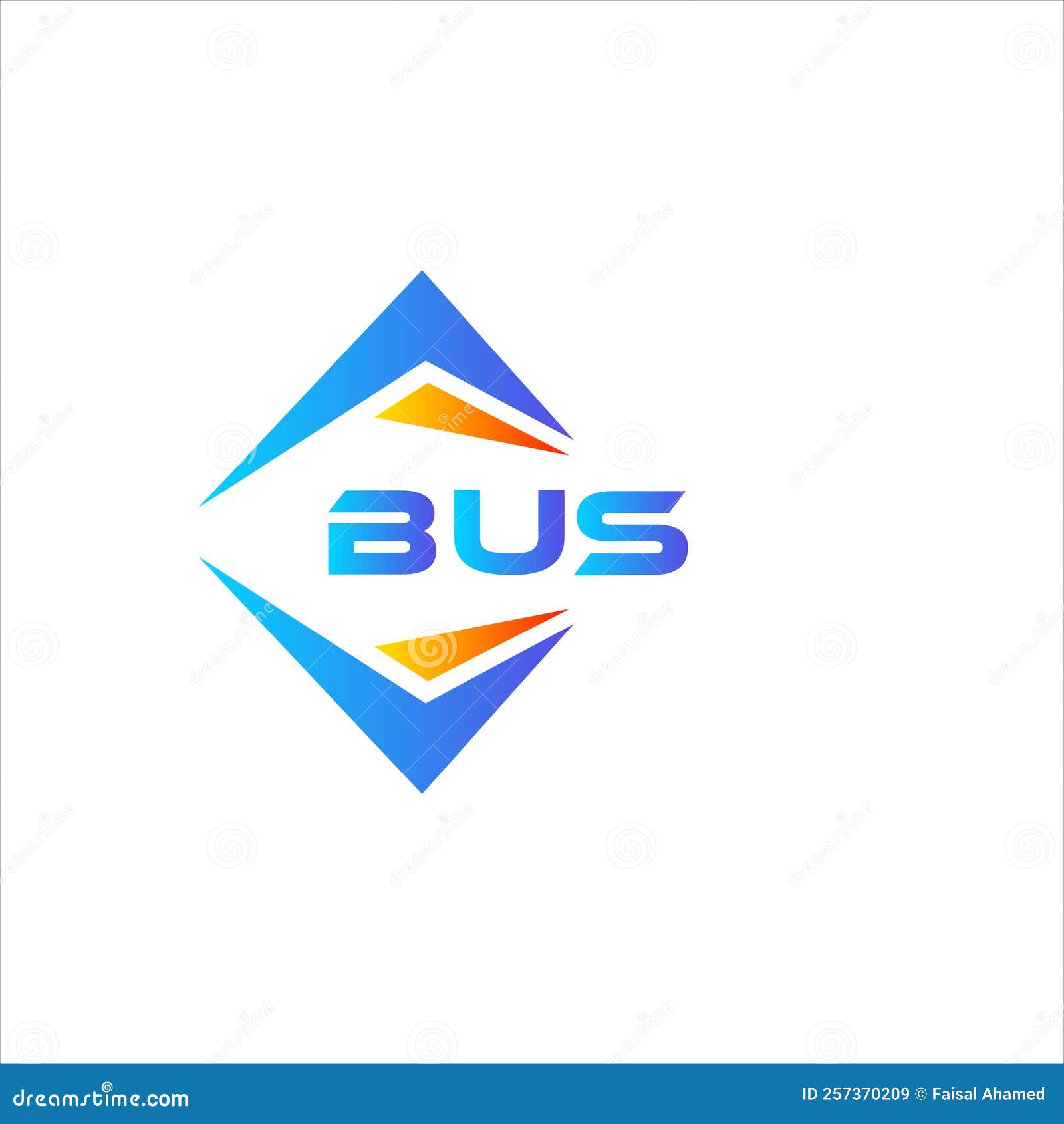 BUS Abstract Technology Logo Design on White Background. BUS Creative ...