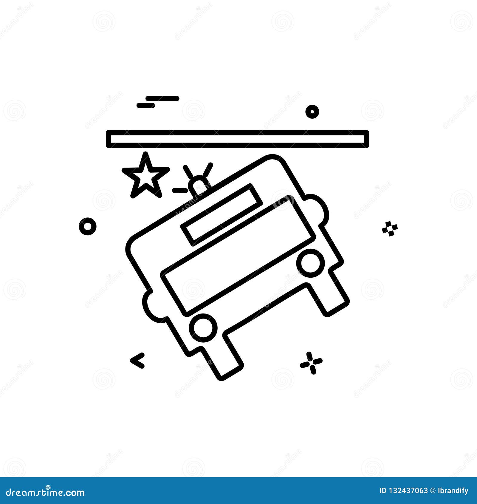 Bus Accident Icon Design Vector Stock Vector - Illustration of loop ...