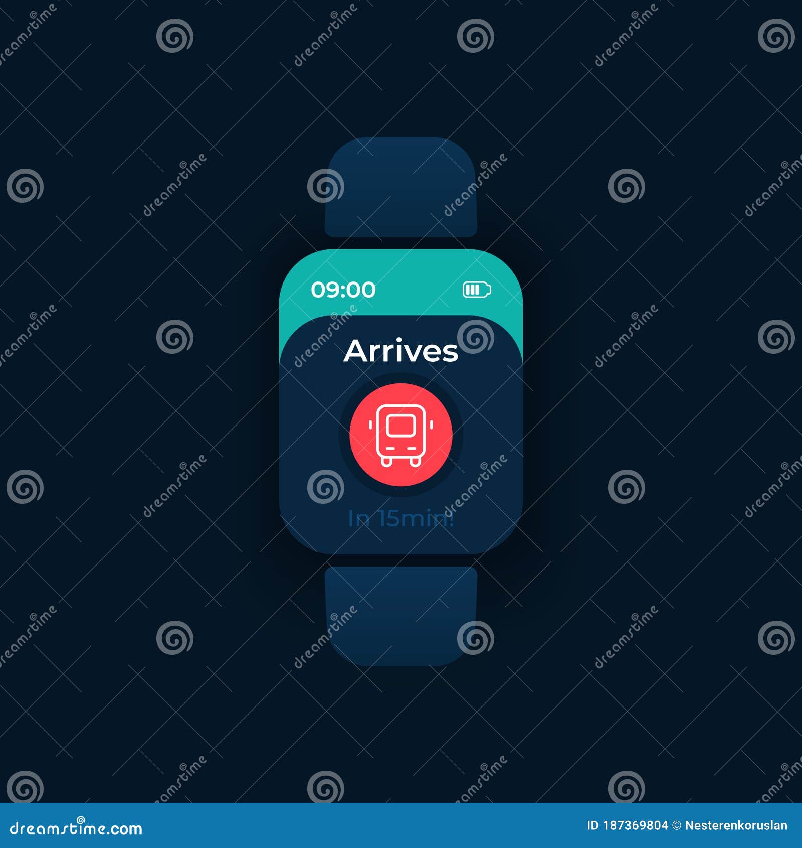 Smartwatch Interface Vector Illustration | CartoonDealer.com #67149422