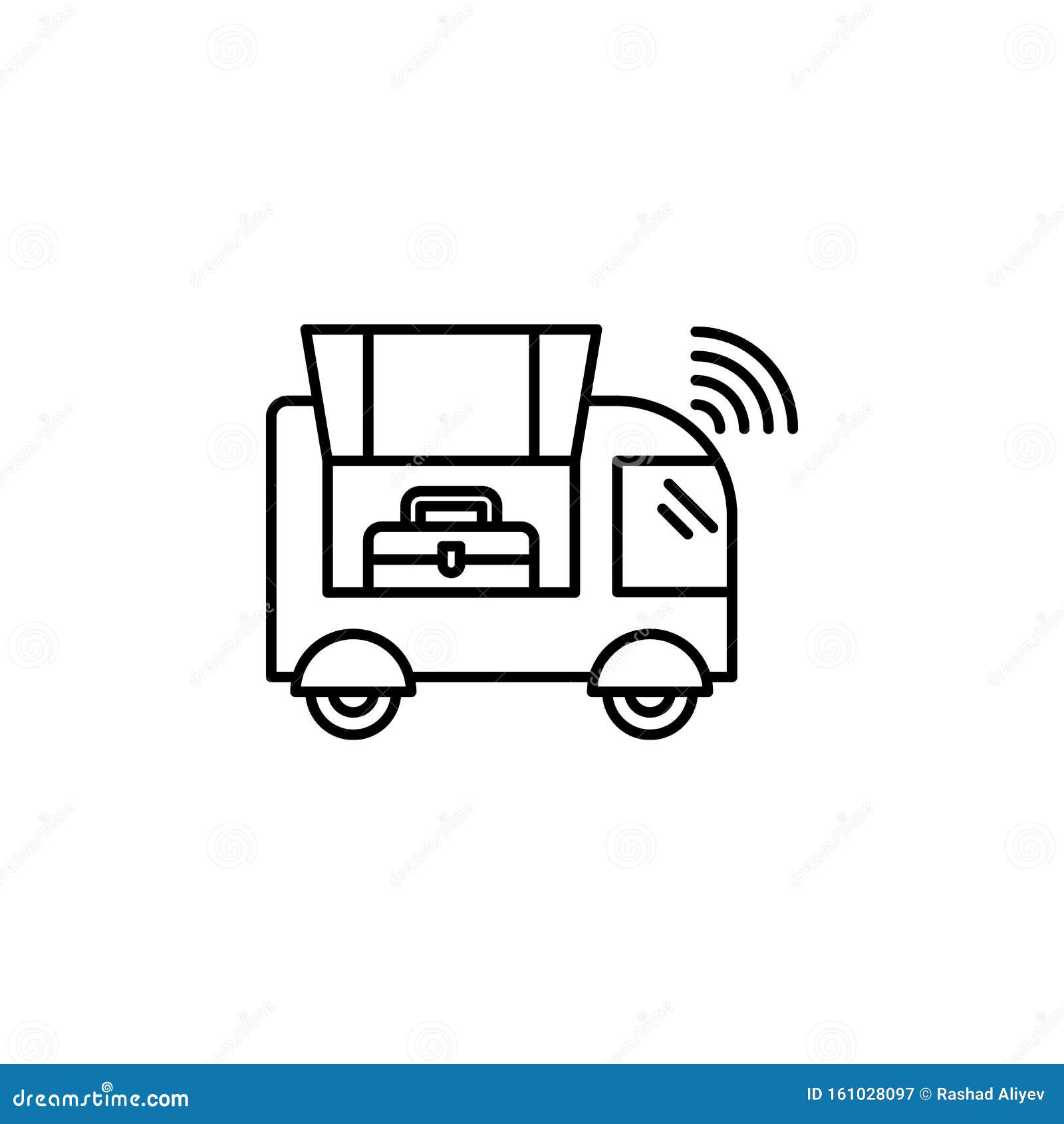 Bus Autonomous Connection Baggage Icon. Element of Future Transport ...