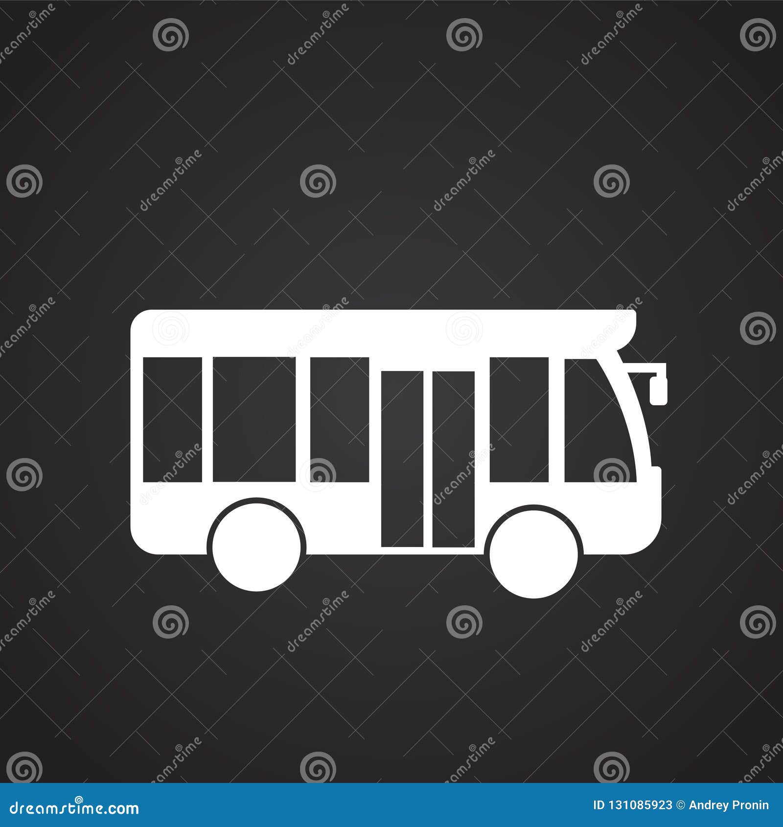 Bus on black background stock vector. Illustration of design - 131085923