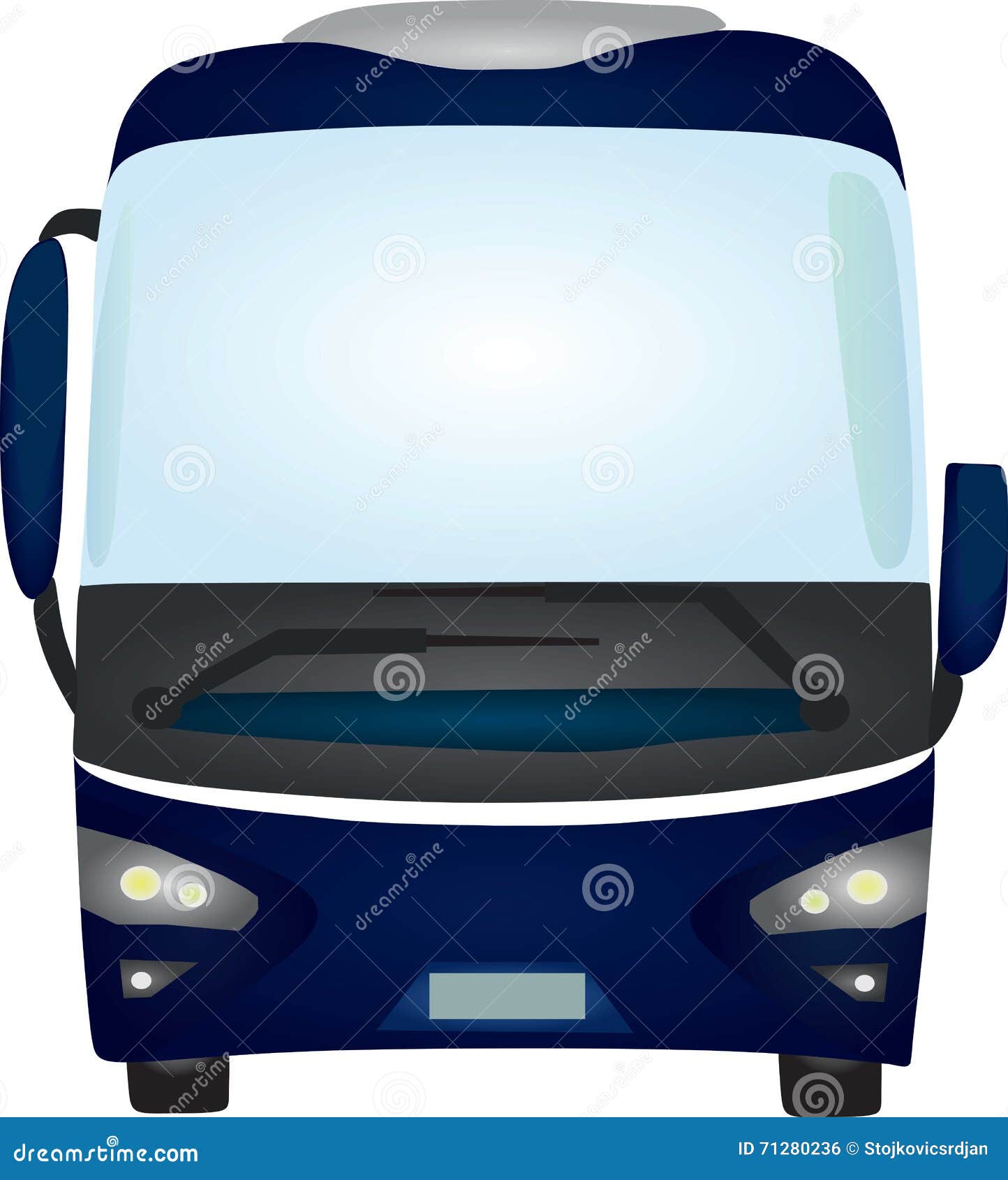 Bus stock illustration. Illustration of wheels, highway - 71280236