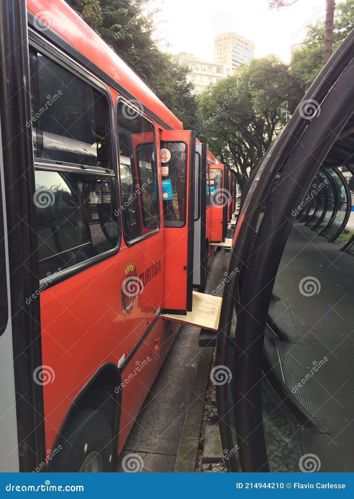 Bus Boarding Platform in Curitiba Editorial Image - Image of transport ...