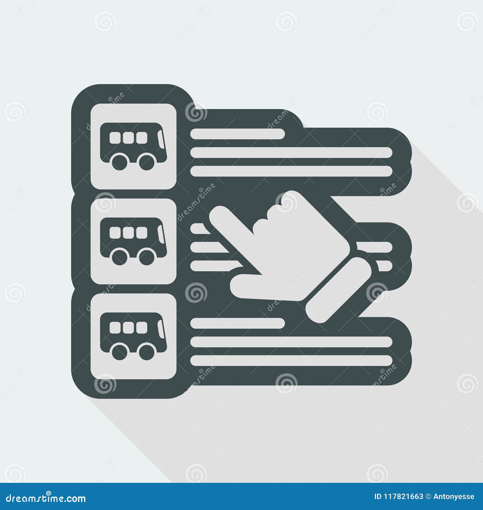 Bus booking list stock vector. Illustration of multibus - 117821663