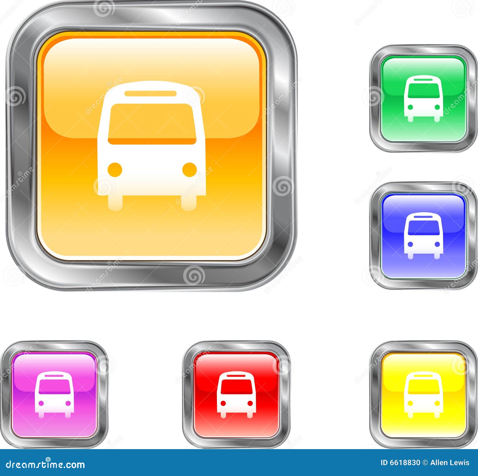 Bus Button stock vector. Illustration of station, commute - 6618830