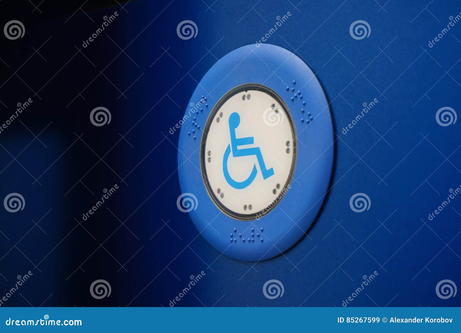 Bus button with wheelchair stock image. Image of color - 85267599