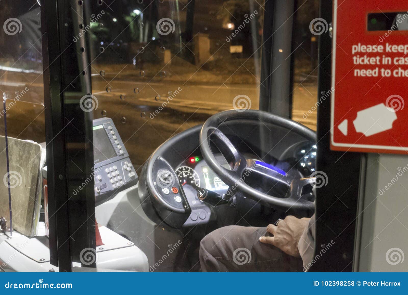 Bus cab stock photo. Image of driving, driver, commuter - 102398258