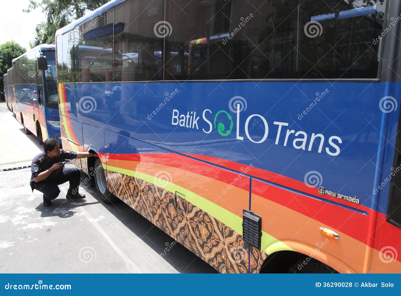 Bus checking editorial stock photo. Image of asia, machine - 36290028