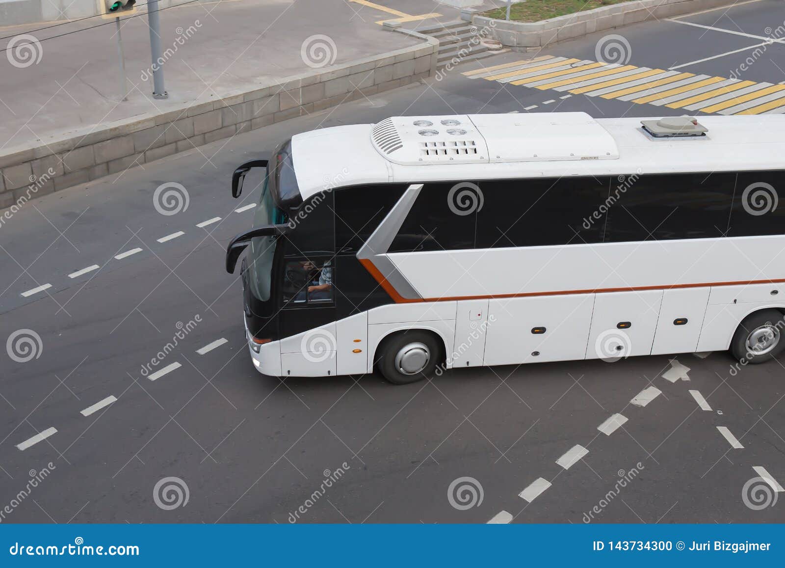 Bus at the City Intersection Stock Photo - Image of tourism, speed ...