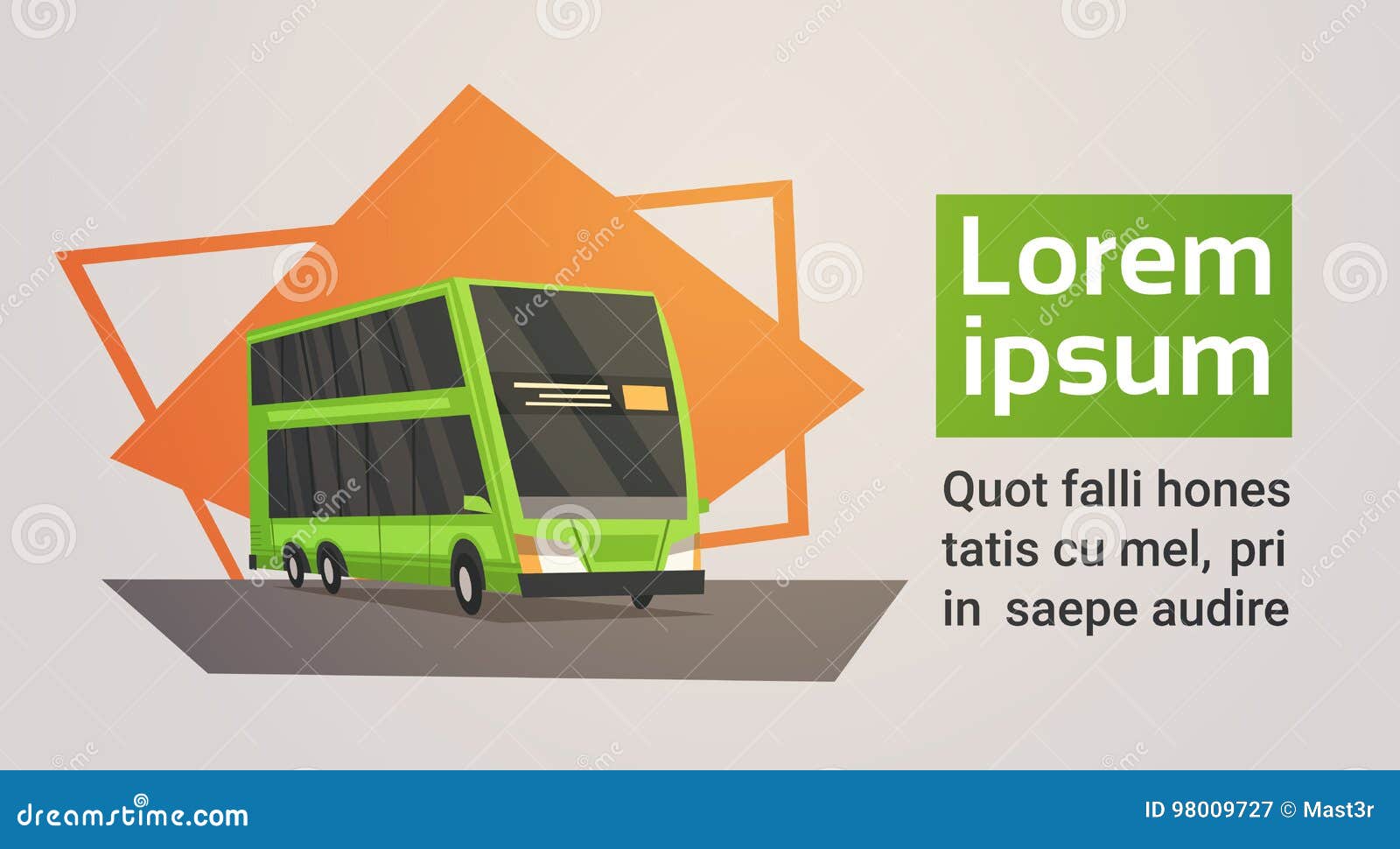 Bus City Transport Concept Banner with Copy Space Stock Vector ...