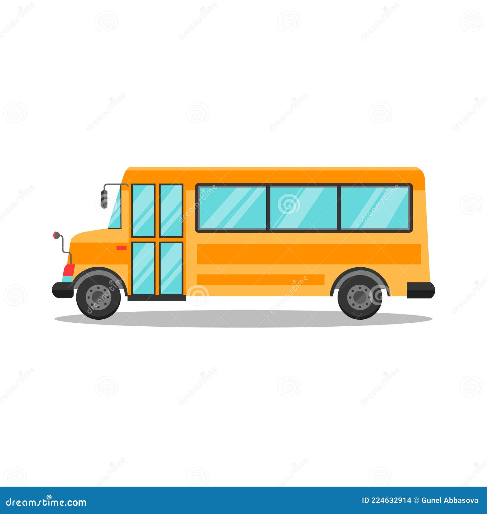 City Bus Side View Clipart