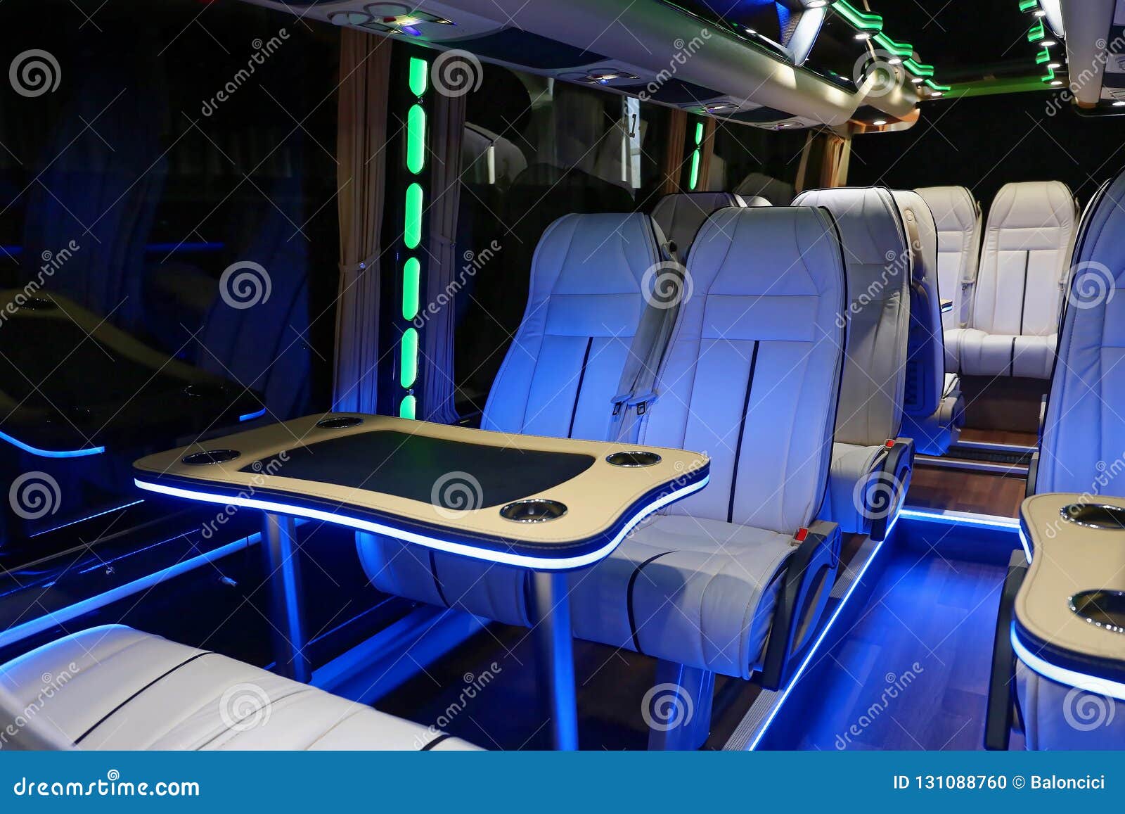 Bus Coach Table stock photo. Image of seats, white, transport - 131088760
