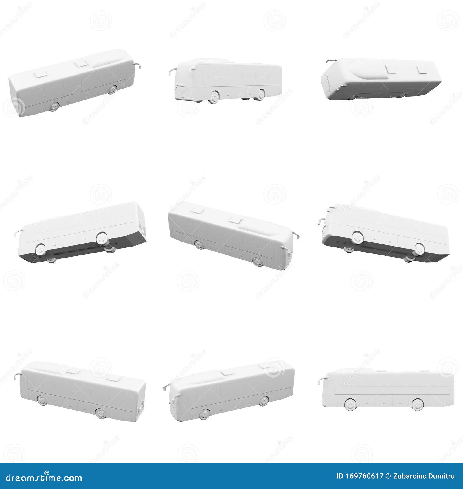 Bus 3D Rendering stock illustration. Illustration of transport - 169760617