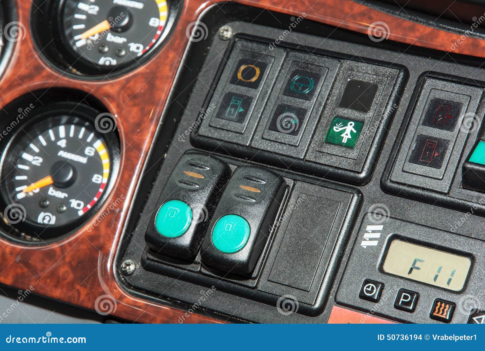 Bus dashboard detail stock photo. Image of front, classic - 50736194