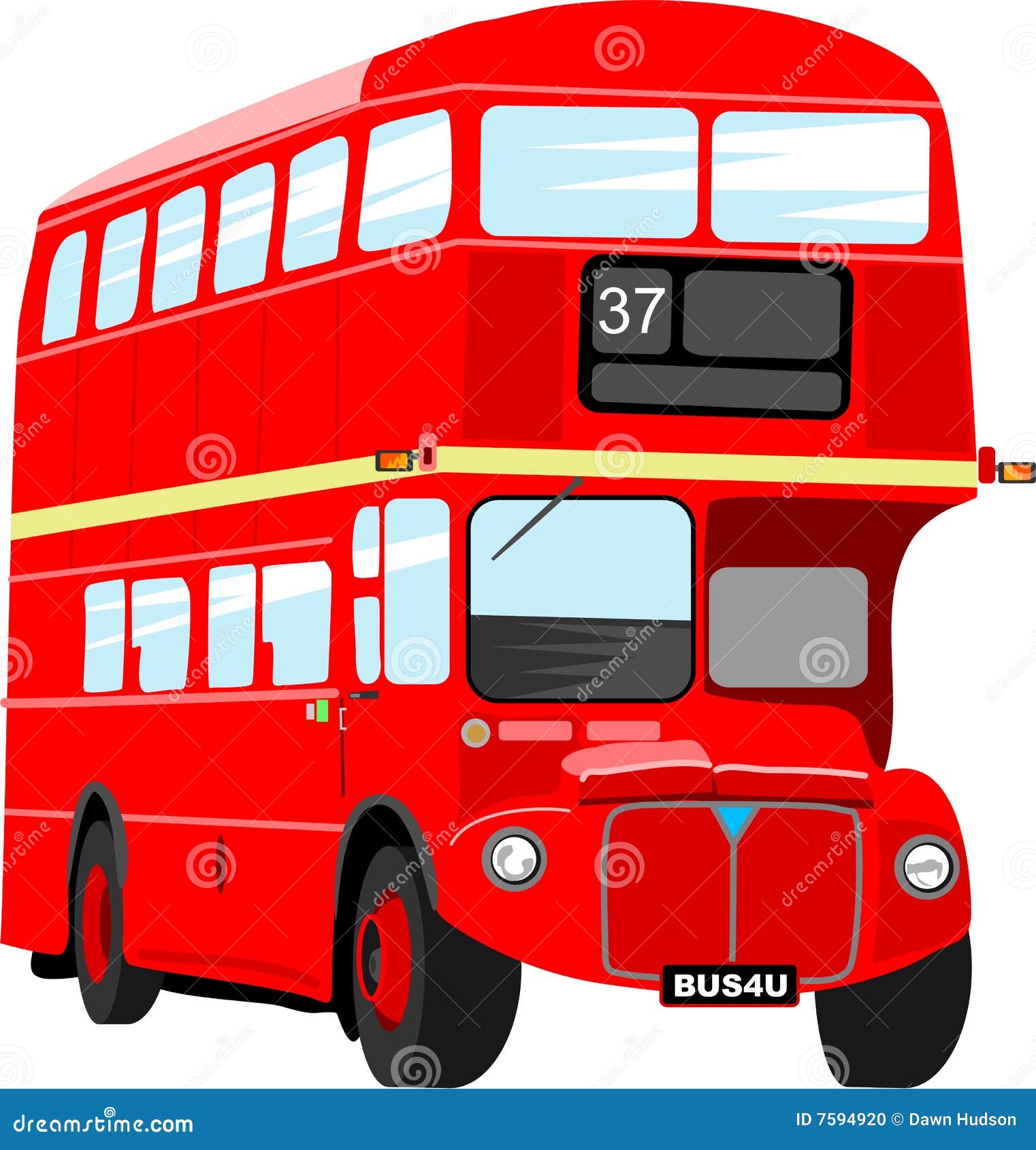 Bus di Londra illustrazione vettoriale. Illustrazione di trasporto ...