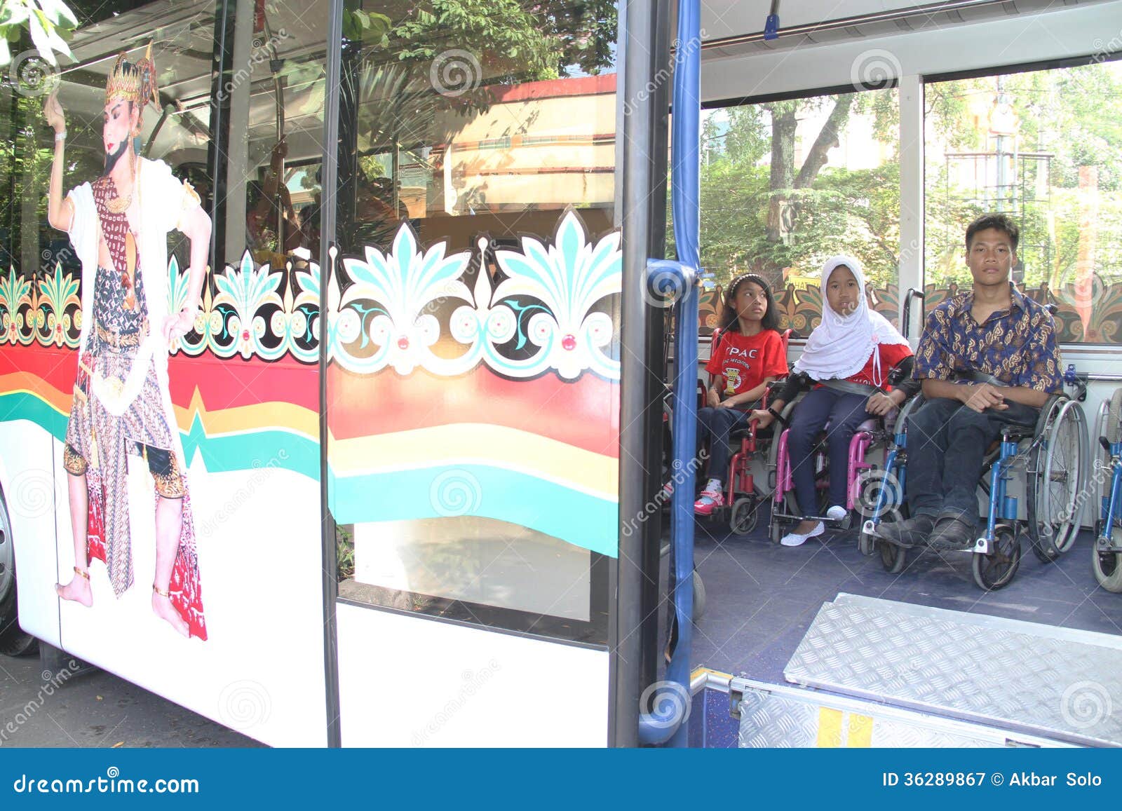 Bus for disabled people editorial photography. Image of asia - 36289867