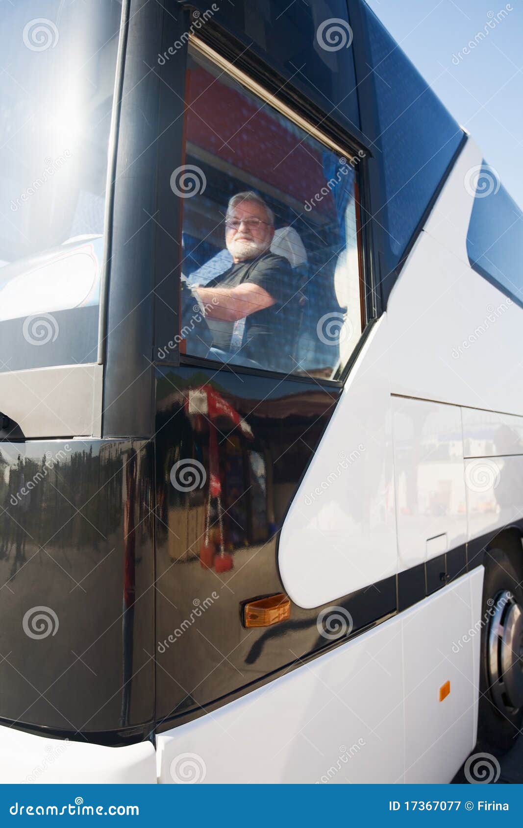 Bus Driver stock image. Image of coach, sitting, outdoors - 17367077