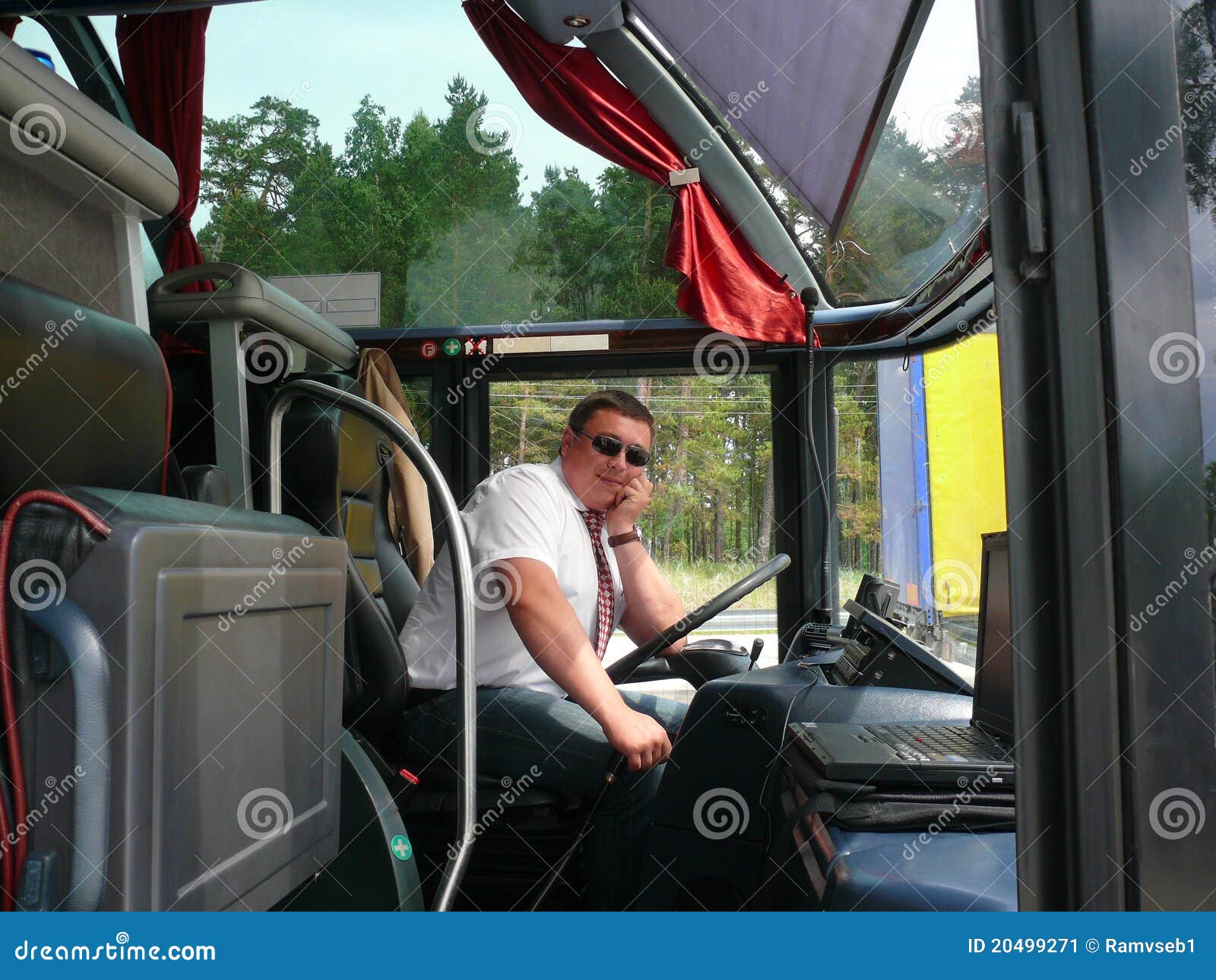 Bus driver stock image. Image of interior, uniform, portrait - 20499271