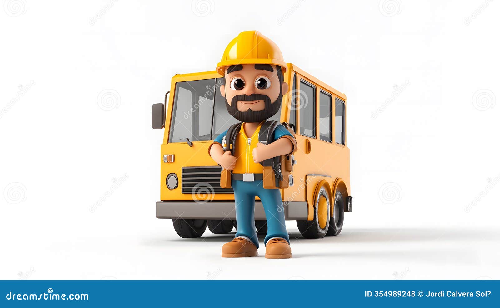A Bus Driver, 3D Render Style, Transparent Background. Cut Stock ...